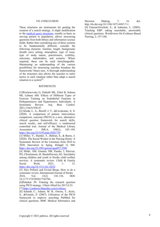 Pico framework for framing systematic review research questions ...