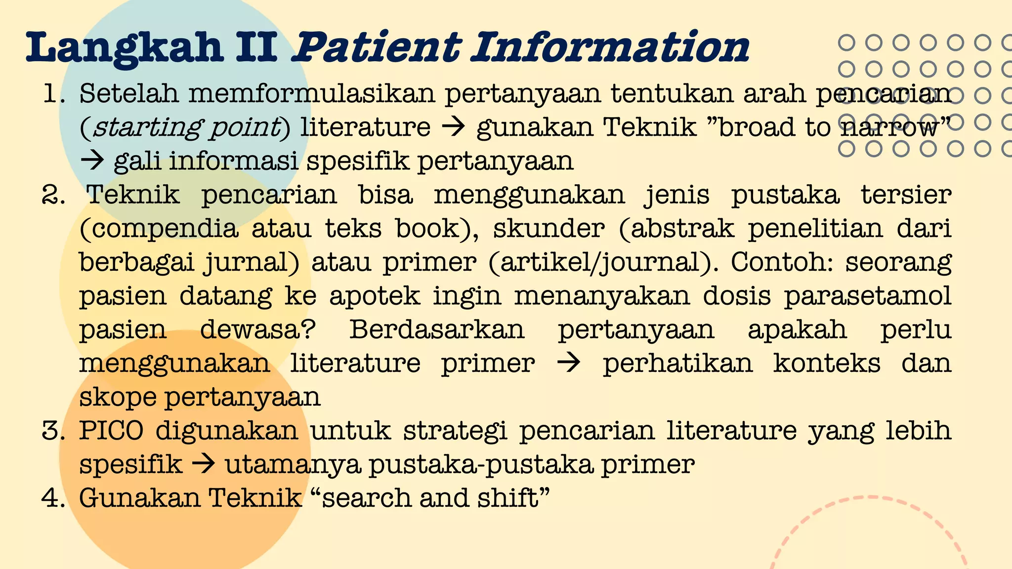 Penerapan EBM Pada Setting Komunitas (Fokus PICO Methode) | PDF