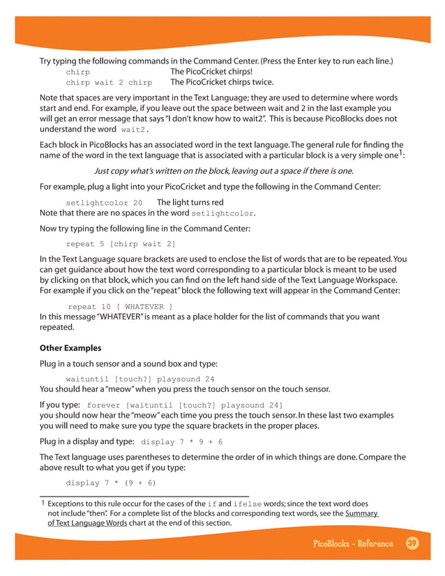 Pico reference guide | PDF