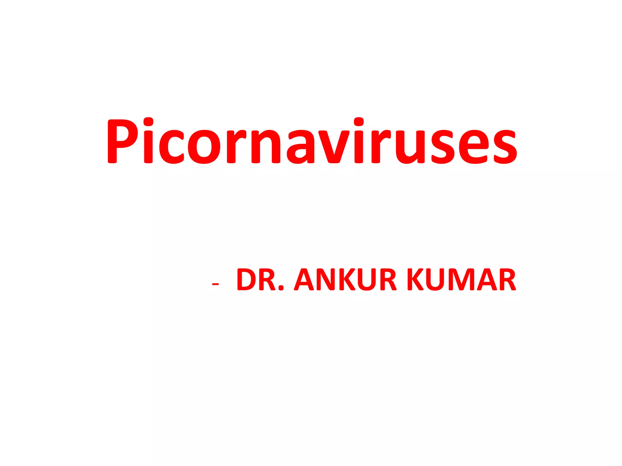 Picornavirus | PPTX