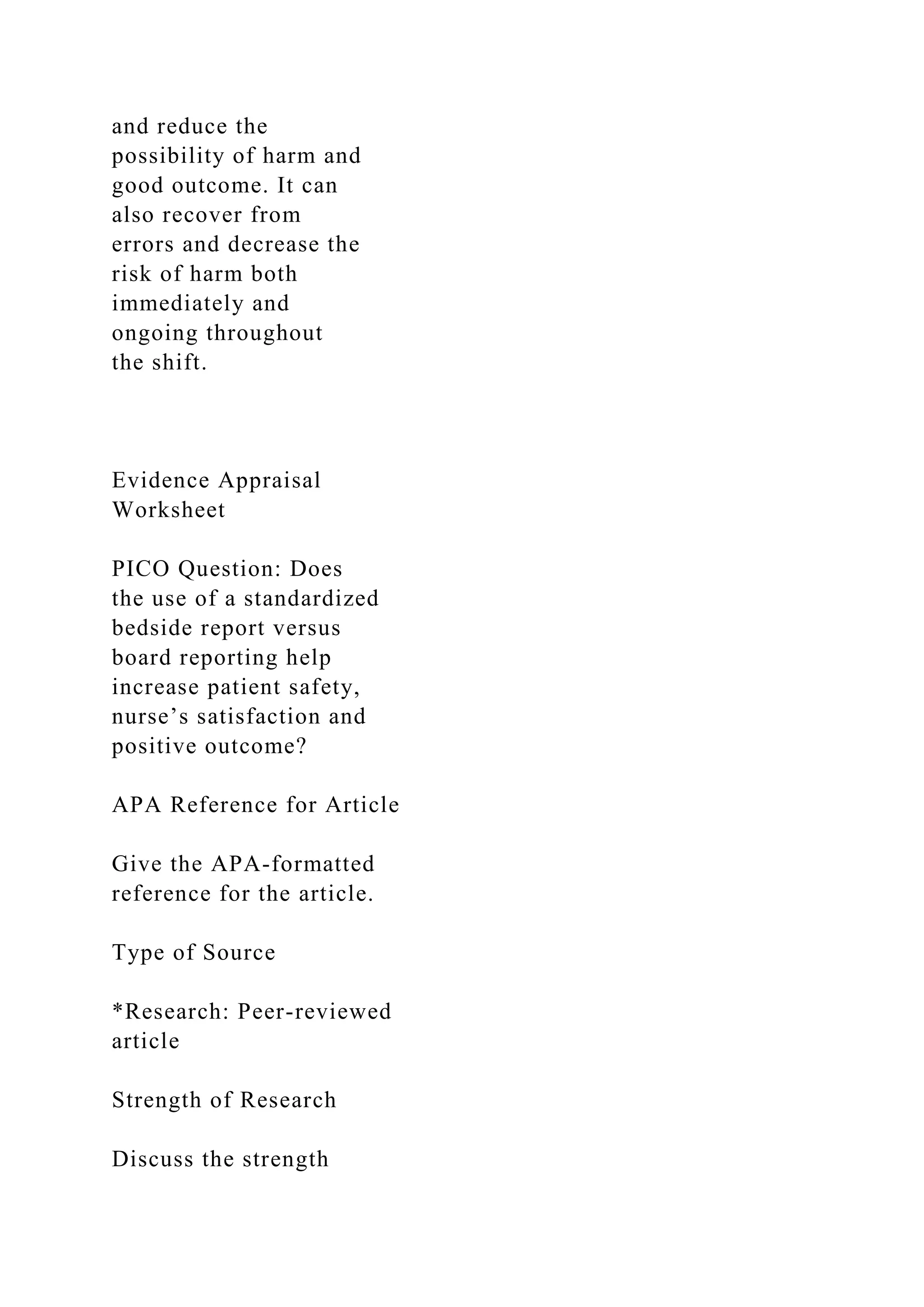 PICO WorksheetWhat is the PICO question Does the use of a s.docx