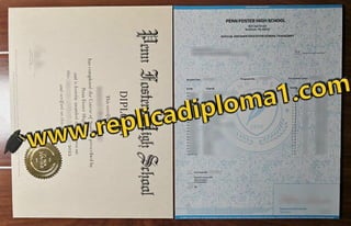 How to create a 100% copy Penn Foster High School certificate and ...