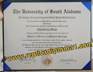 How to create a fake University of South Alabama diploma certificate ...