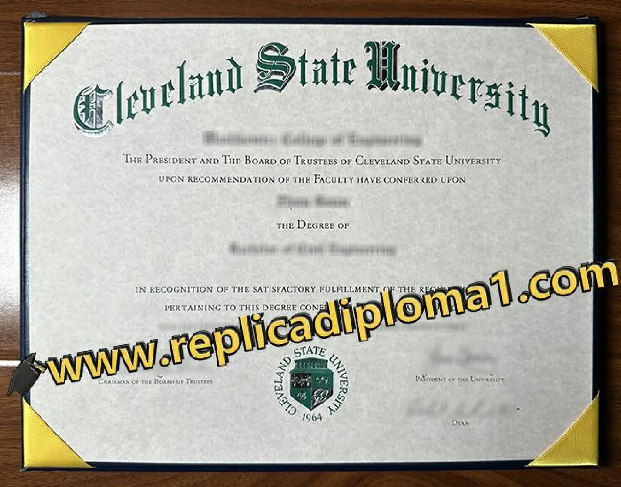 How to create a 100% copy Cleveland State University diploma online ...