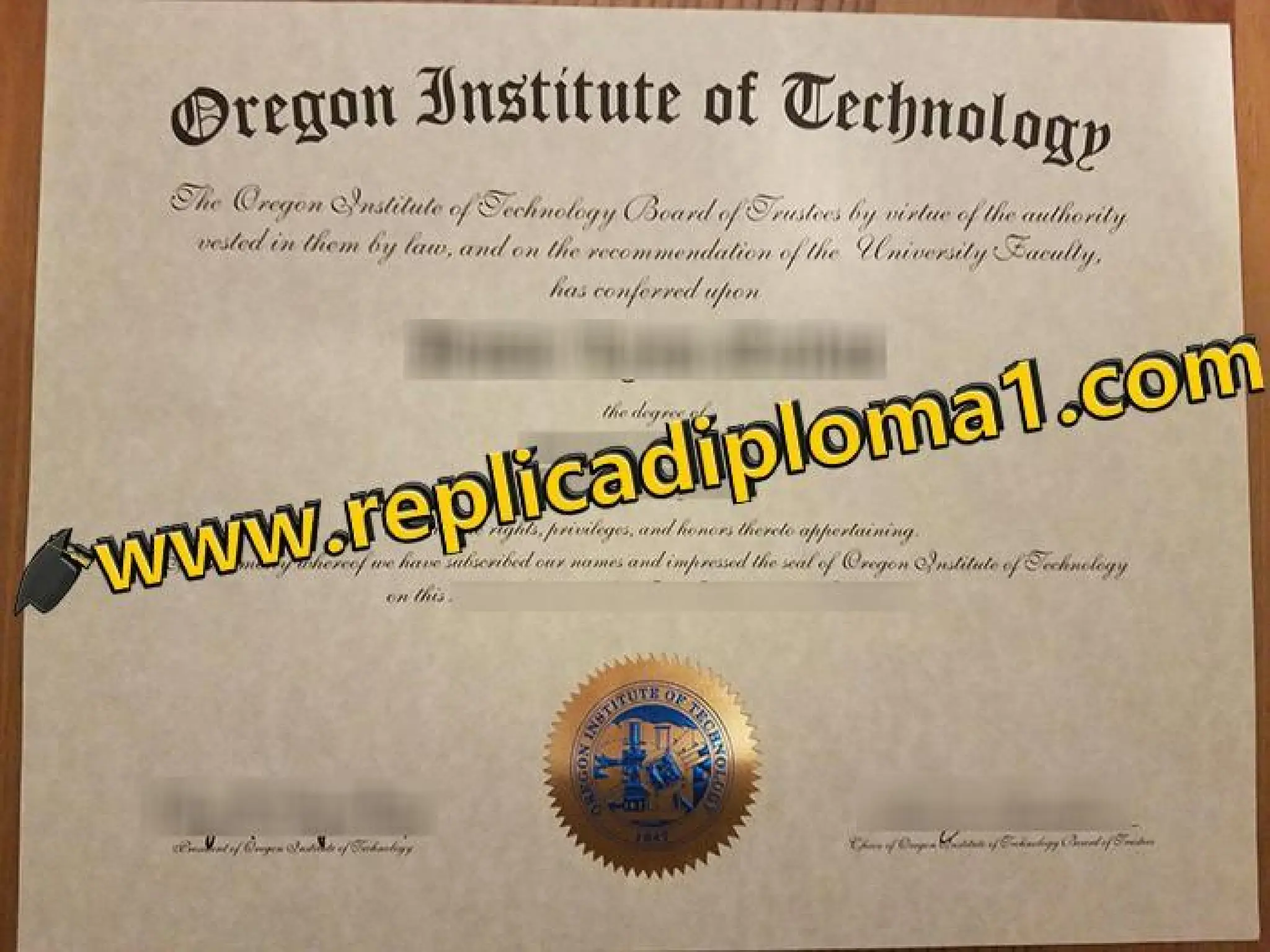 The steps to order a 100% copy Oregon Institute of Technology degree ...
