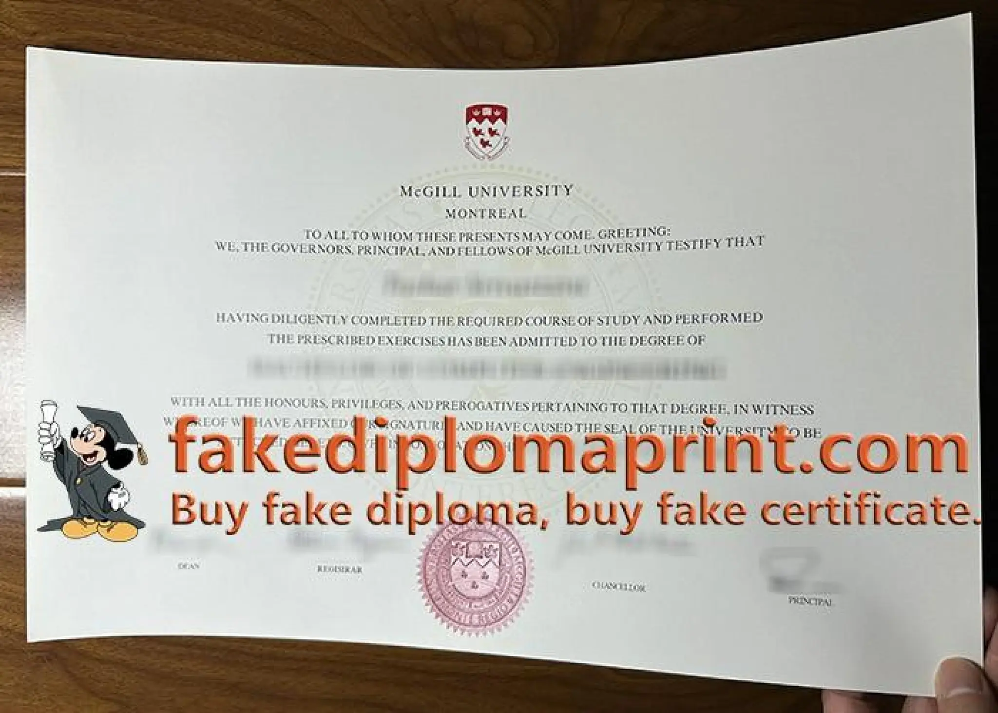 How to create a 100% copy McGill University diploma online? | PDF