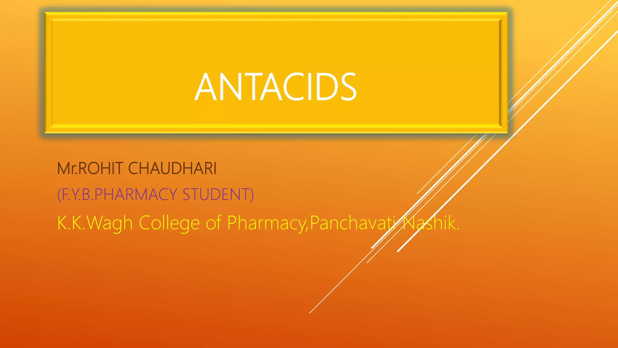 ANTACID INFORMATION | PPT