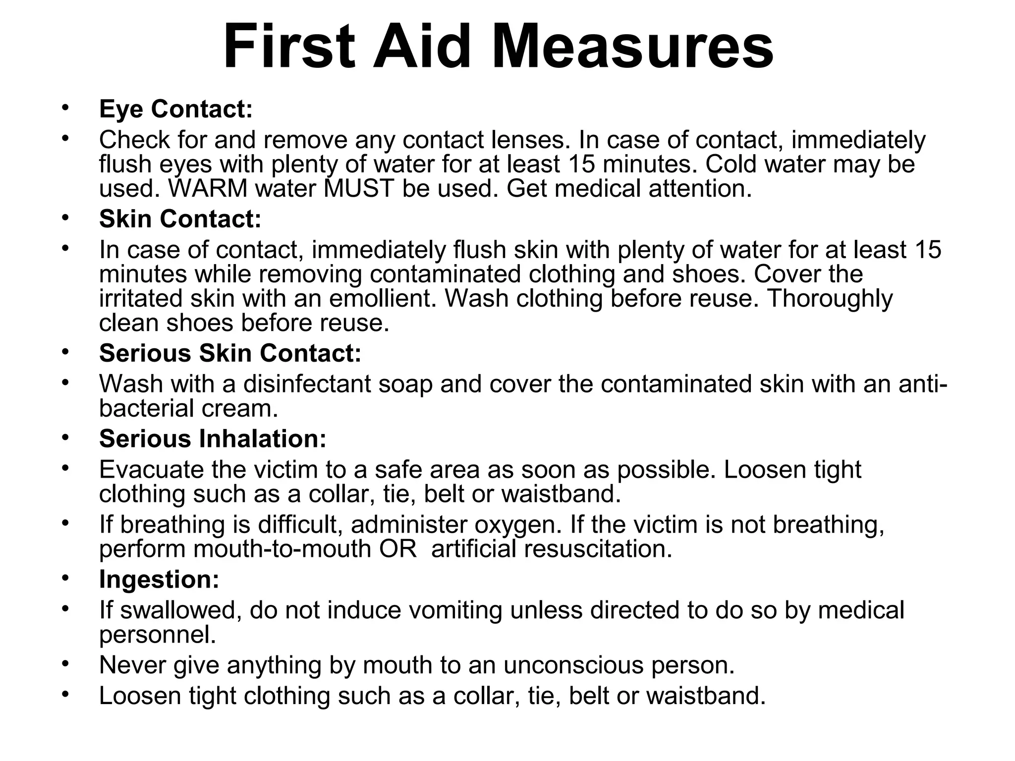 MSDS of Picric acid and ethidium bromide | PPT | First Aid | Injuries