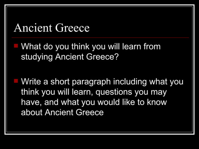 Intro: Ancient Greece | PPT | Educational Assessment | Education
