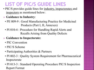 Pharmaceutical inspection convention M. Pharmacy | PPTX