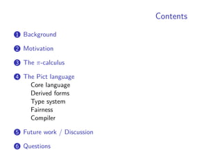 Pict: A programming language based on the pi-calculus | PDF