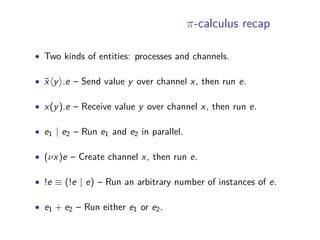 Pict: A programming language based on the pi-calculus | PDF