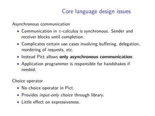 Pict: A programming language based on the pi-calculus | PDF