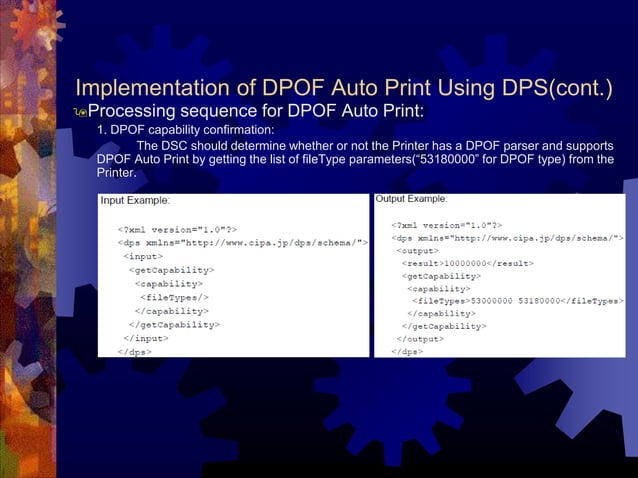 PictBridge 04 - DPS support for DPOF 1.1 | PPTX | Computing ...