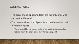 piction rules for playing with group large or small | PPTX