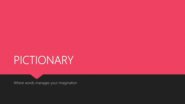 Pictionary Game. | PPTX | Board Games and Puzzles | Games and Puzzles