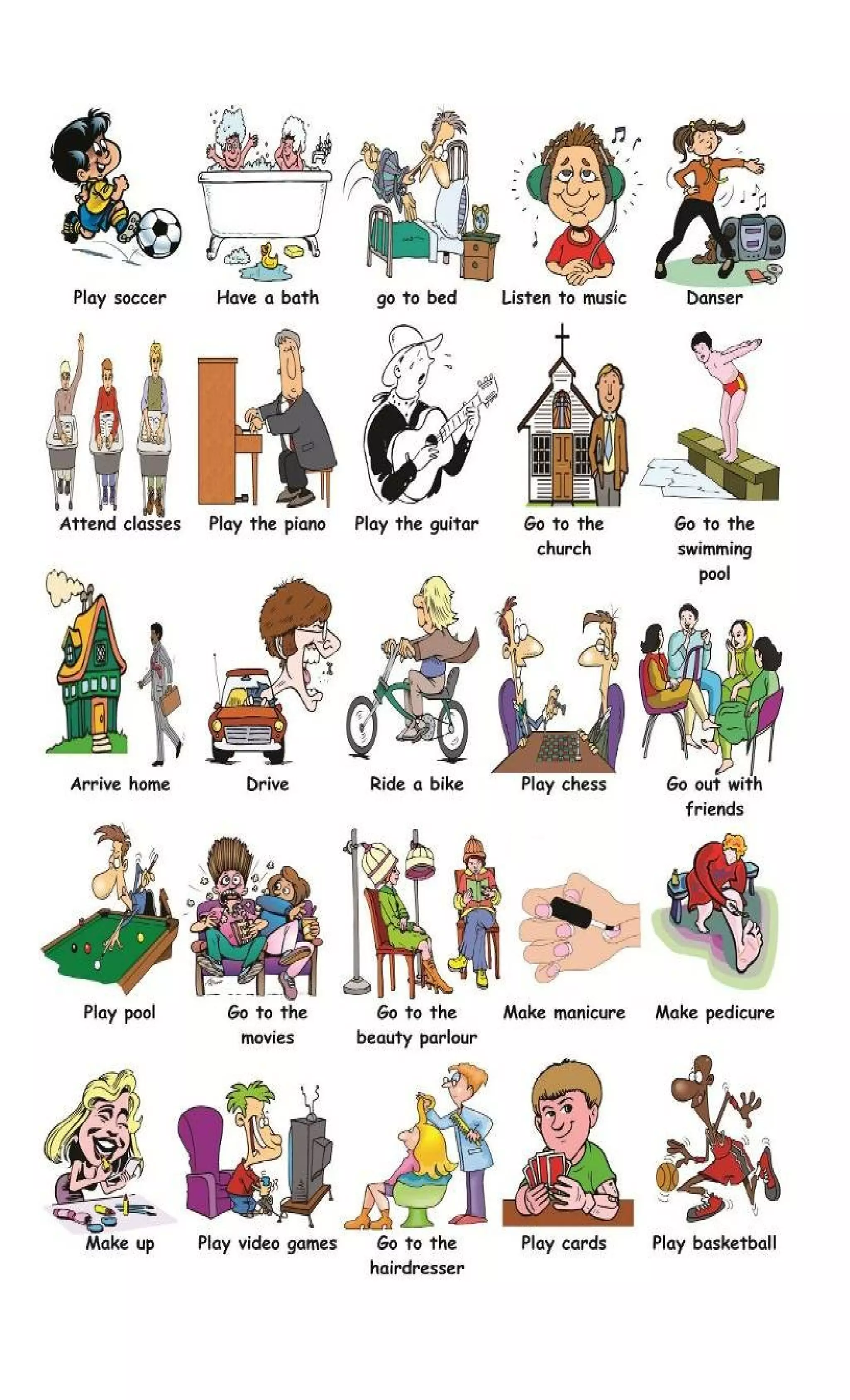 Pictionary daily routines | PDF
