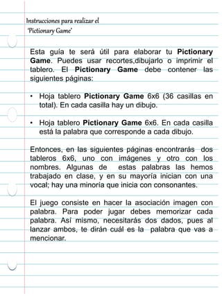 Pictionary game | PDF