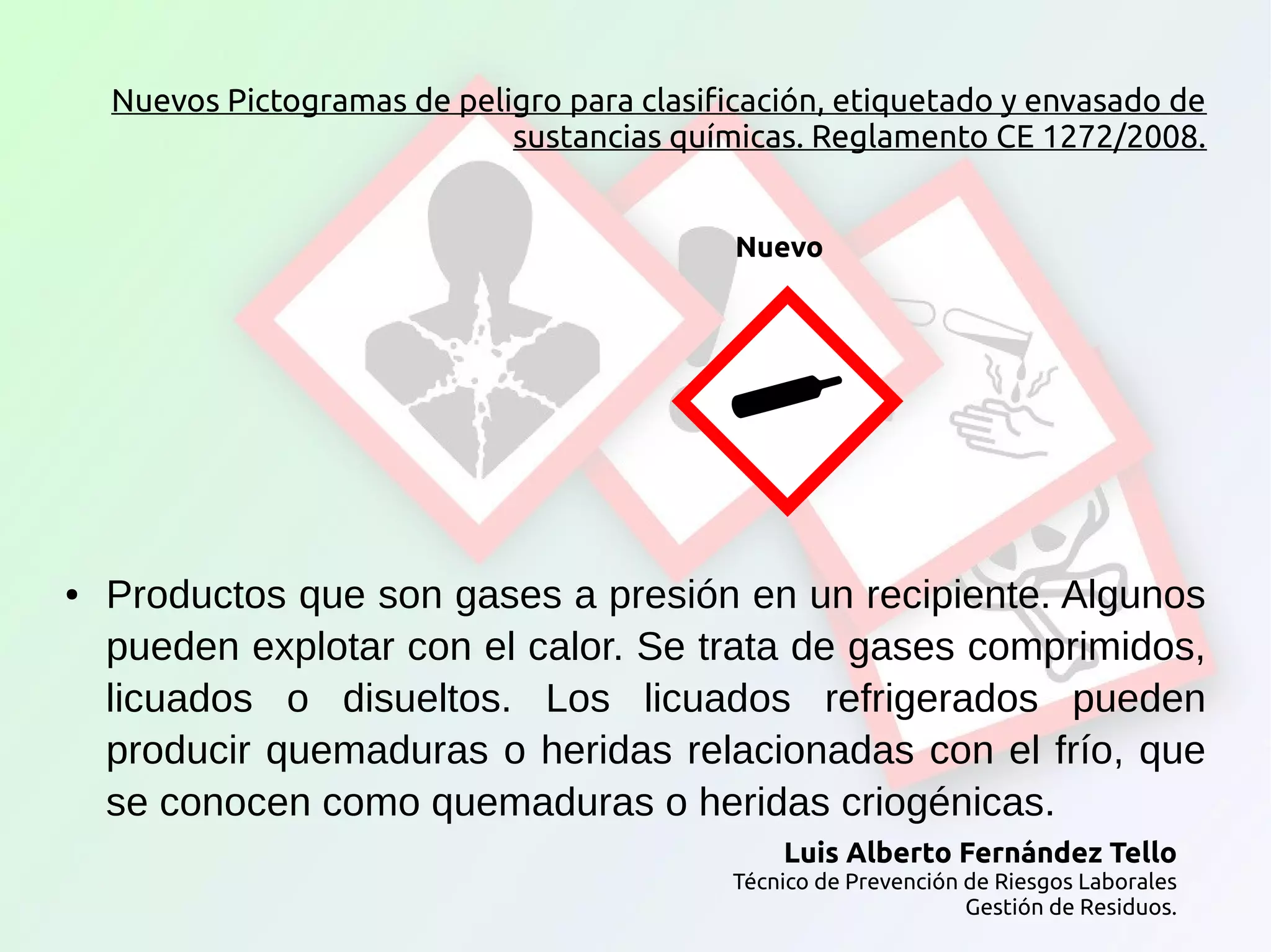 Nuevos pictogramas de peligro para la clasificación, etiquetado y ...