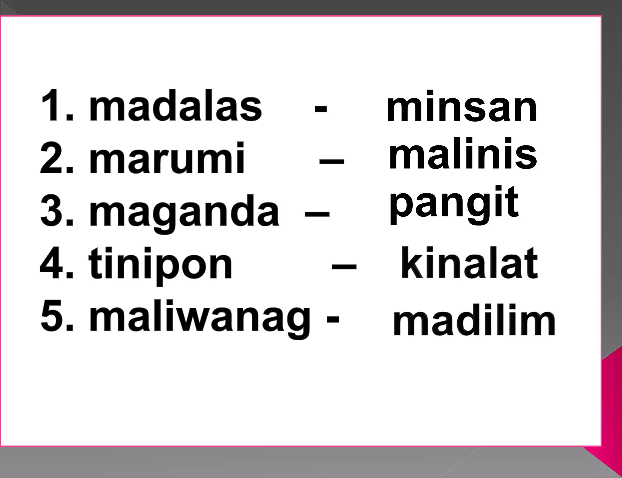 Pictograph Filipino 3 | PPTX