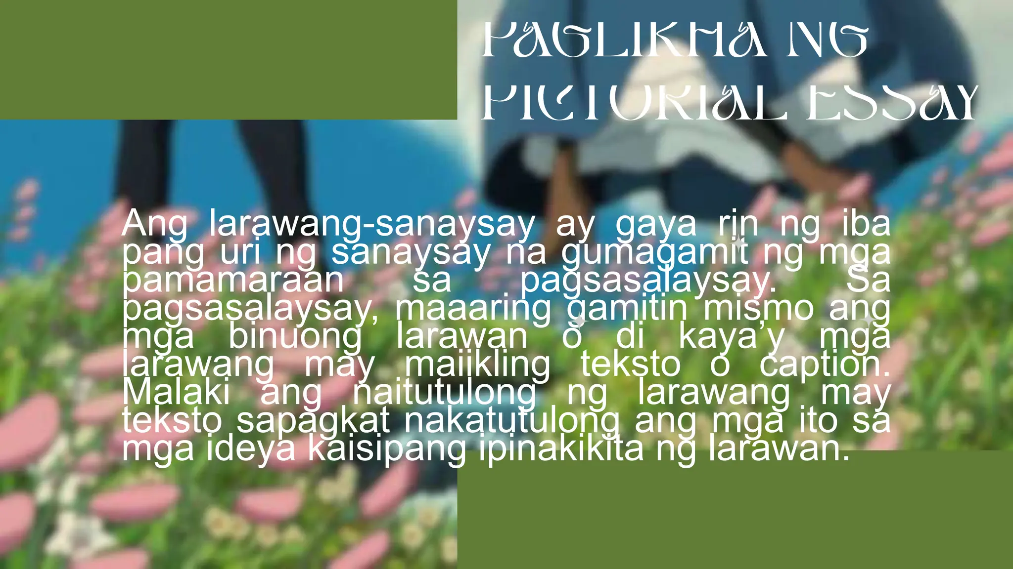 pictorial-essay - Filipino sa Piling Larang | PDF