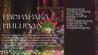 pictorial-essay - Filipino sa Piling Larang | PDF