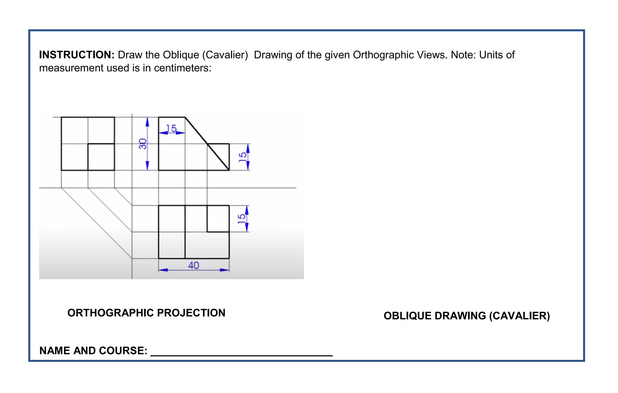 Drafting Exercises in Pictorial Drawing 1 | PPT