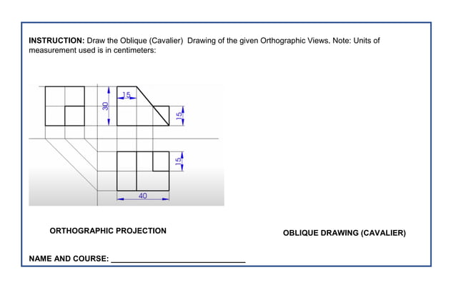 Drafting Exercises in Pictorial Drawing 1 | PPT