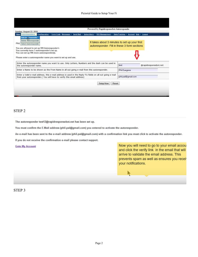 RapidResponse Autoresponder Quick Start Guide Pictorial | PDF
