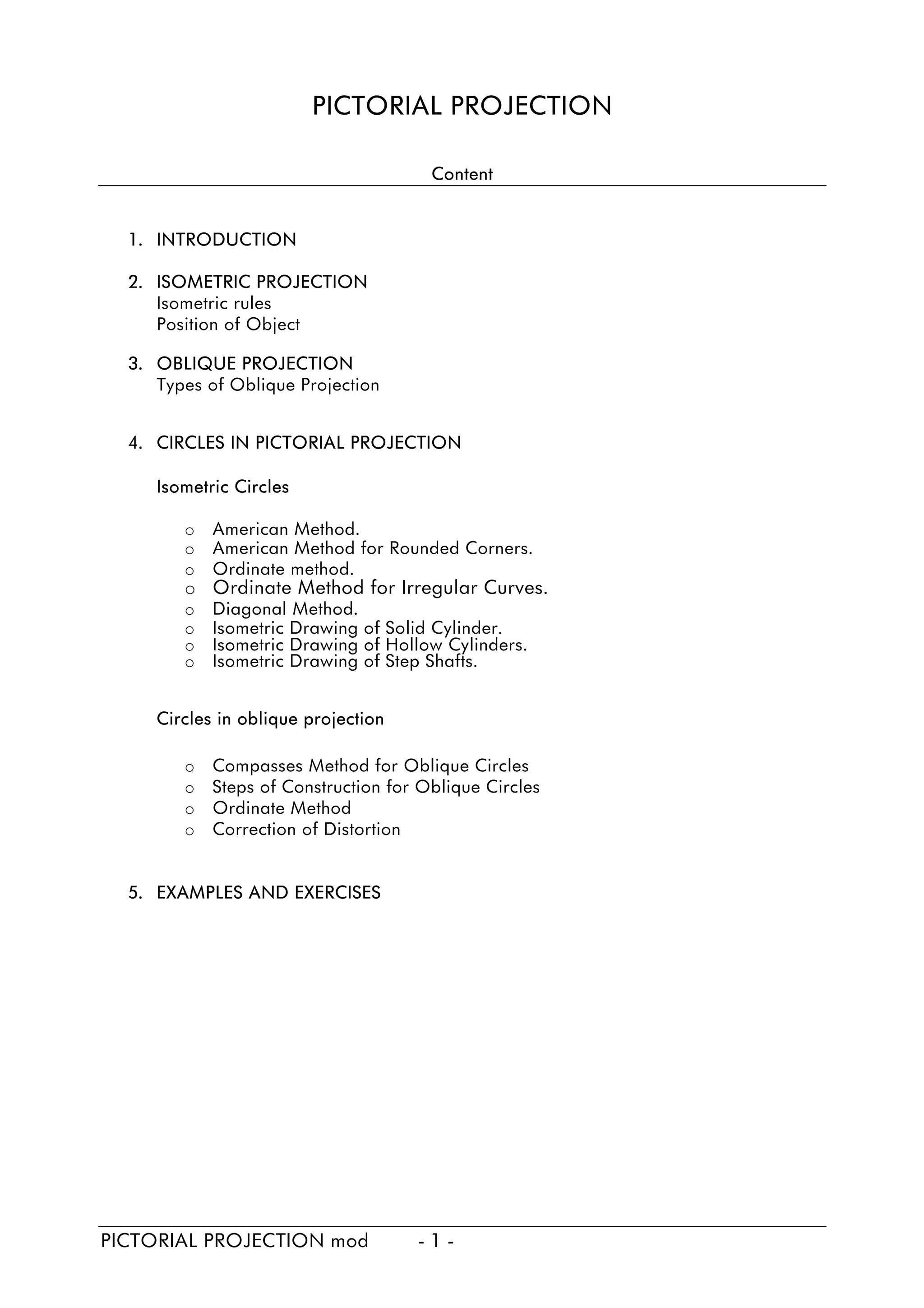 Pictorial projection | PDF