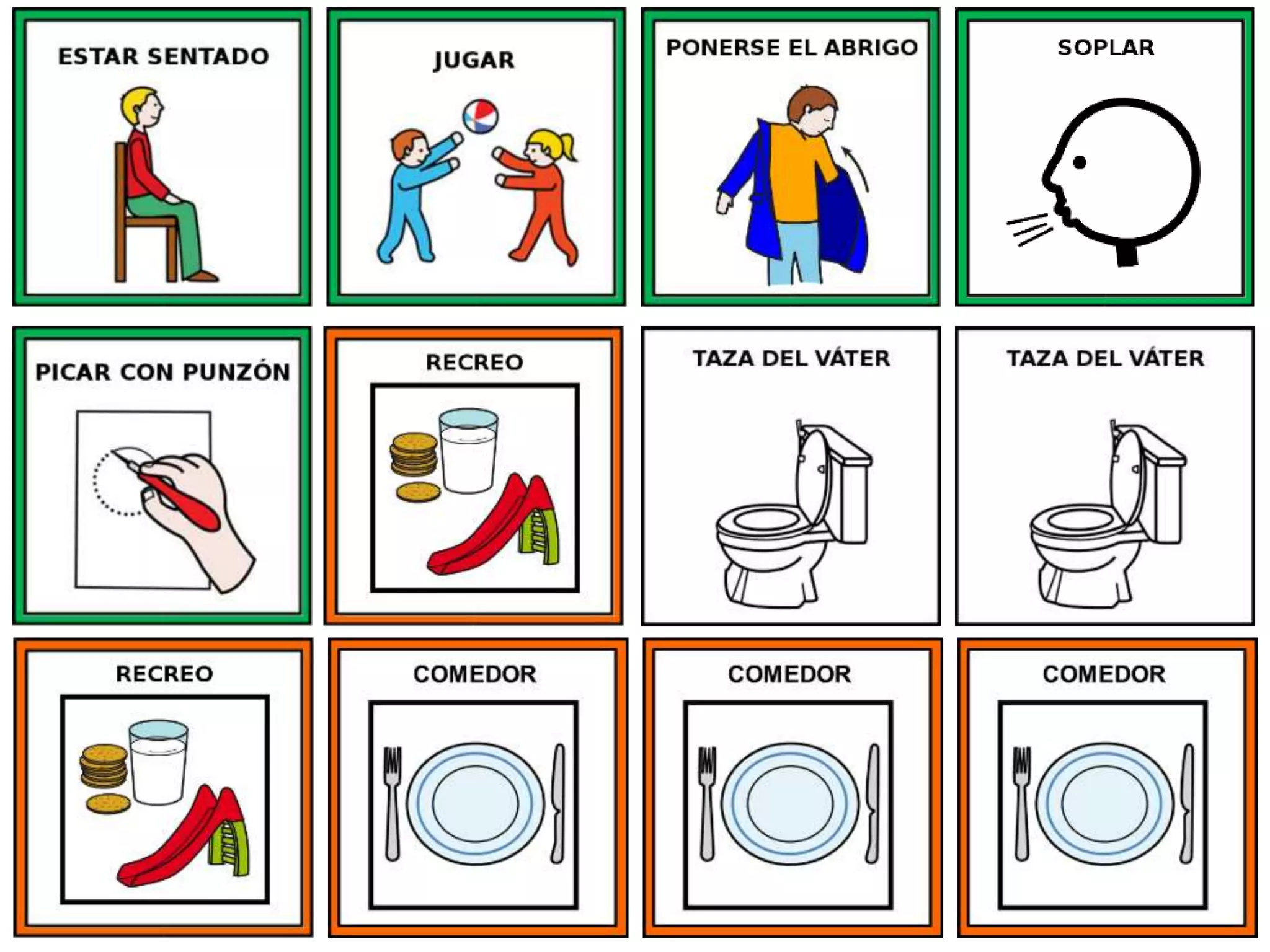 Pictogramas de tamaño 6x6 cm | PPT