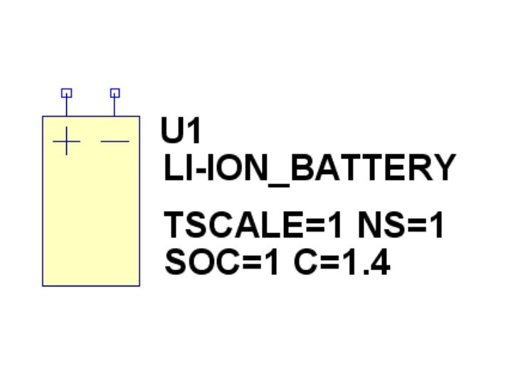 Symbol of Lithium Ion Battery (LTspice)
