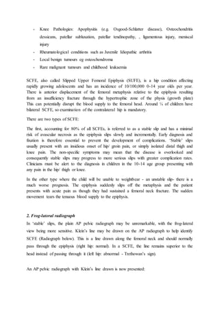 Picture quiz - chronic knee pain in an adolescent | PDF