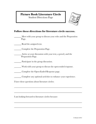 Picture book literature circles | PDF