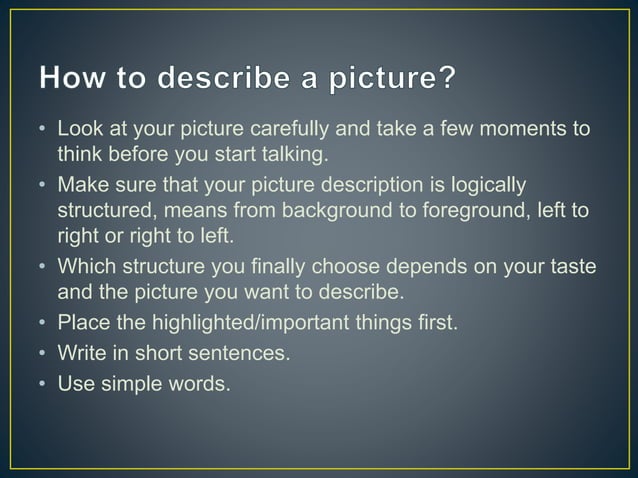 Picture description | PPTX