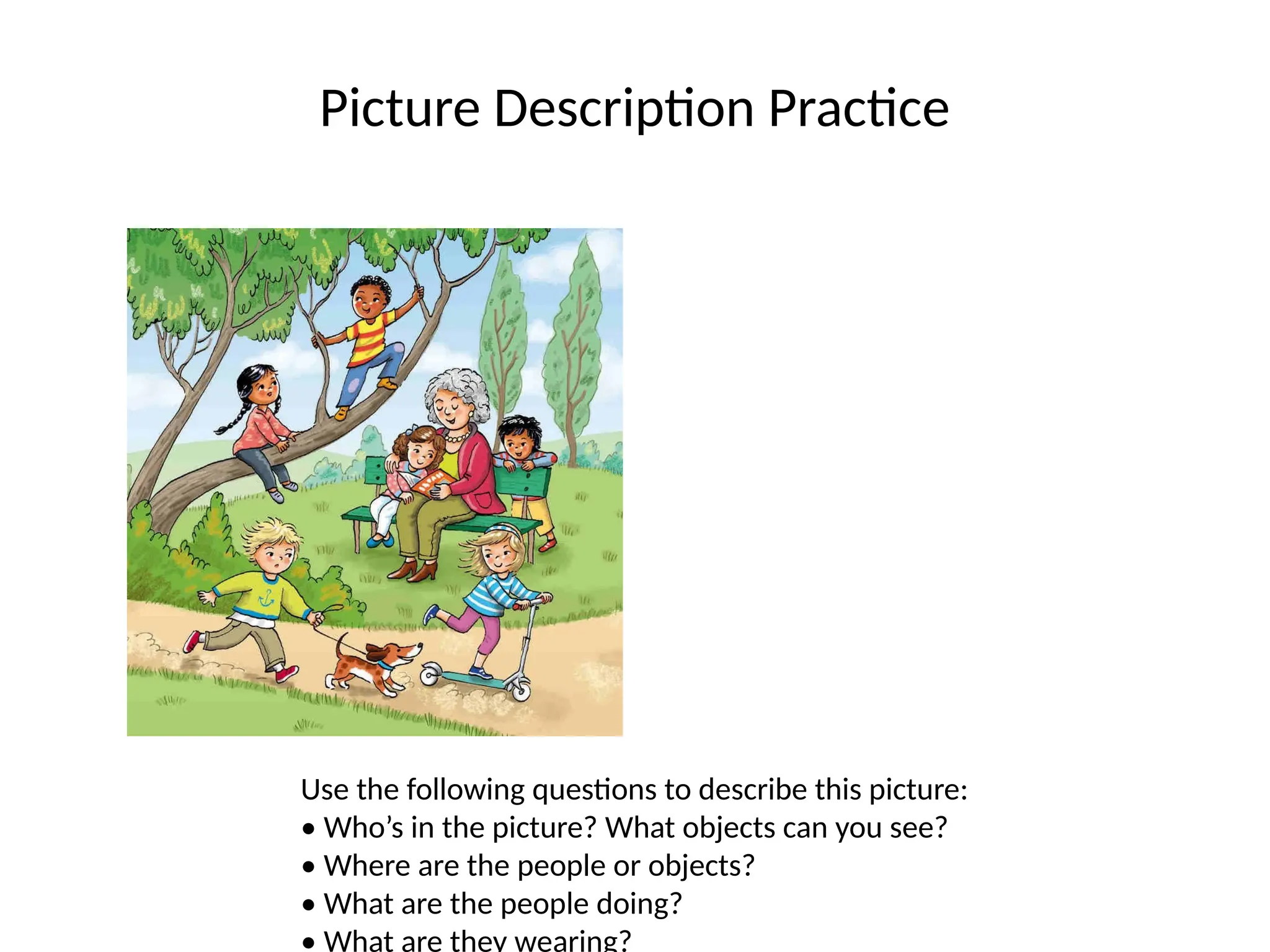 Picture_Description_Presentation.pptx This is a lesson on describing a ...