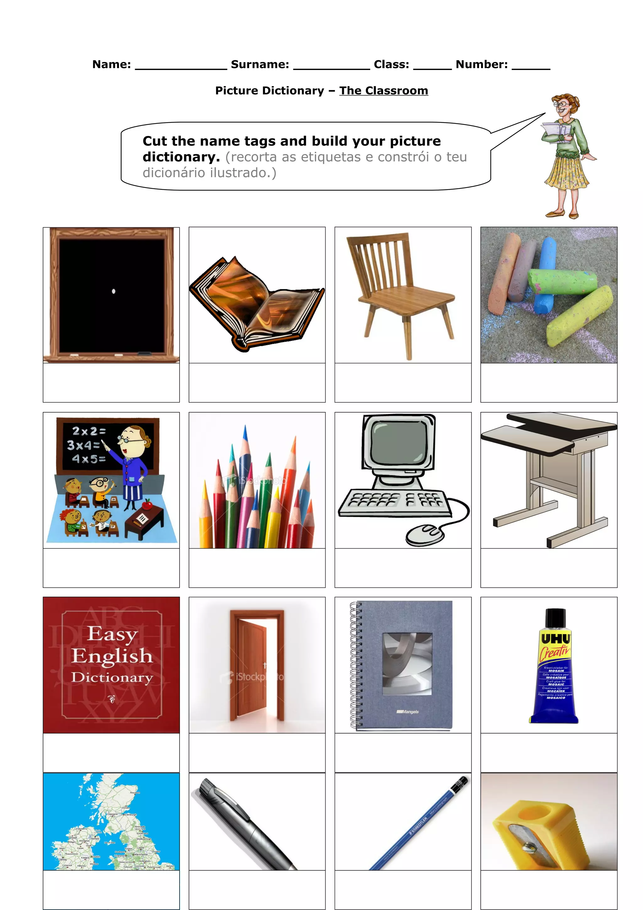 Picture dictionary school material | PDF