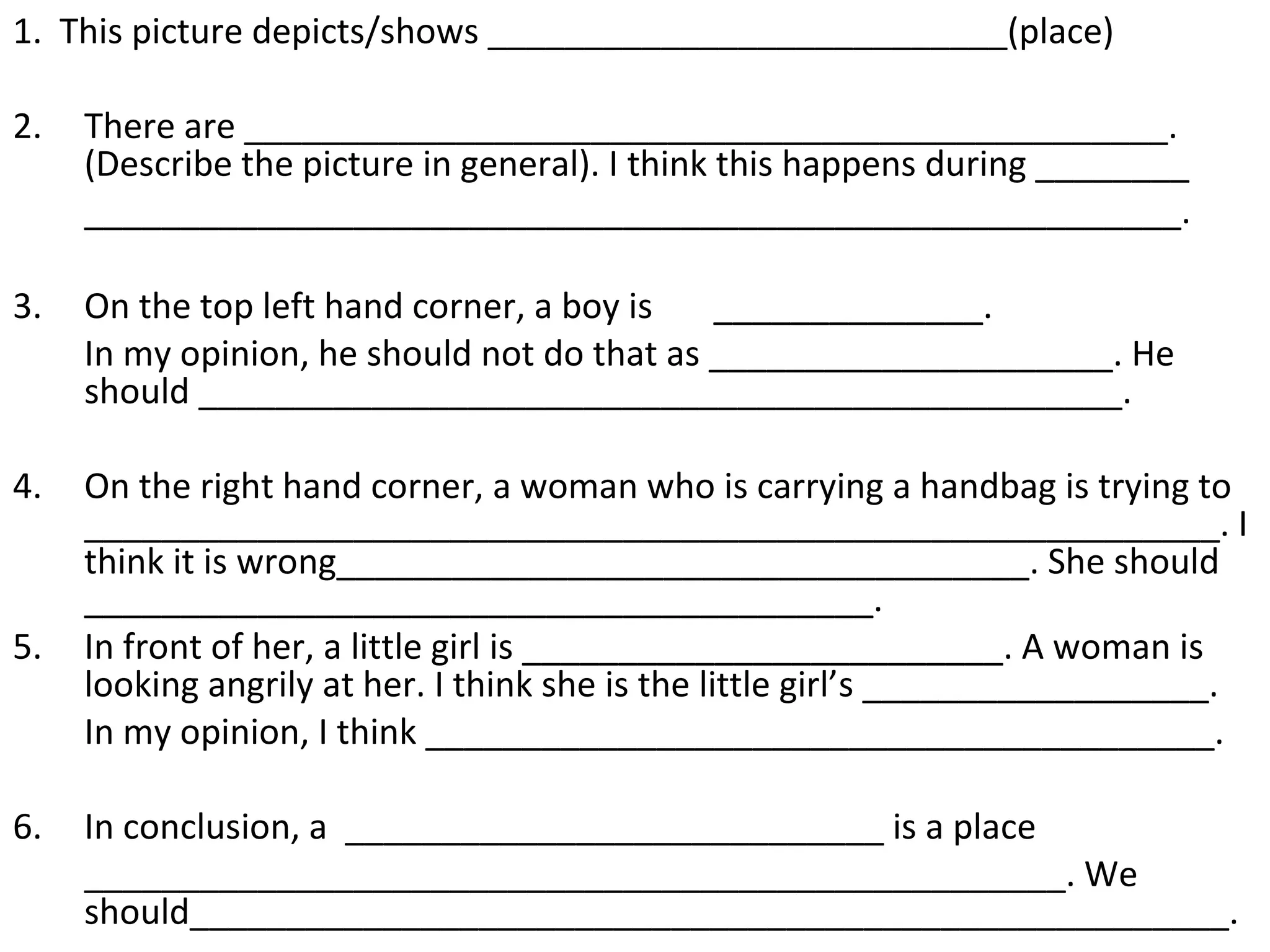 Picture Discussion Practice | PPT