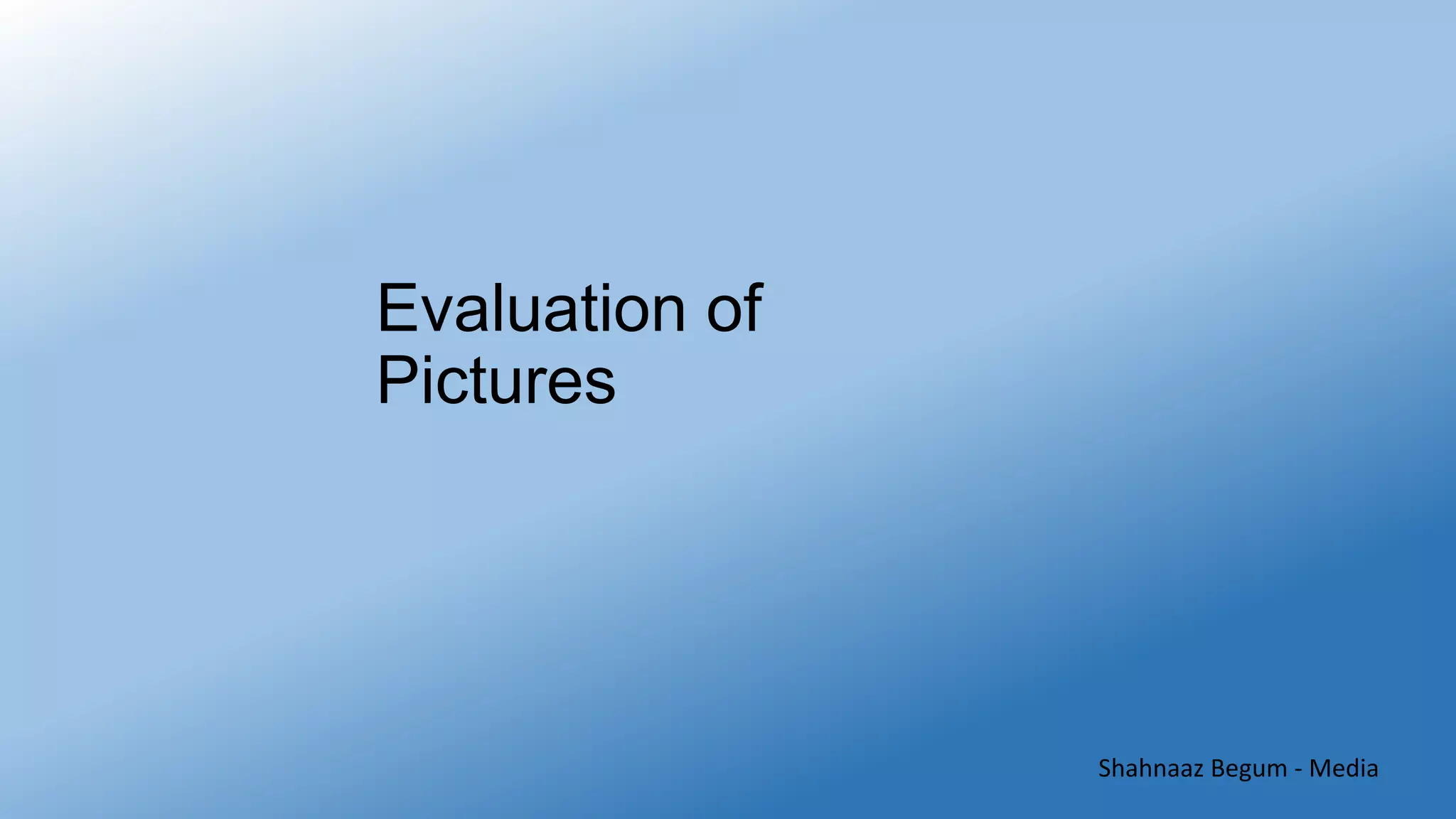 Picture evaluation | PPTX