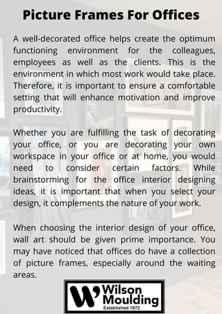 Picture frames for offices | PDF