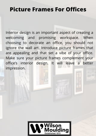 Picture frames for offices | PDF