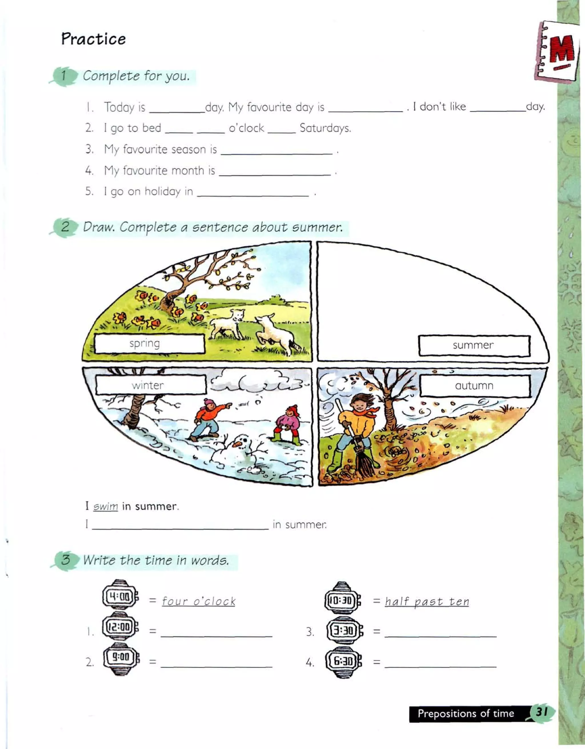 Picture grammar for children 2 | PDF
