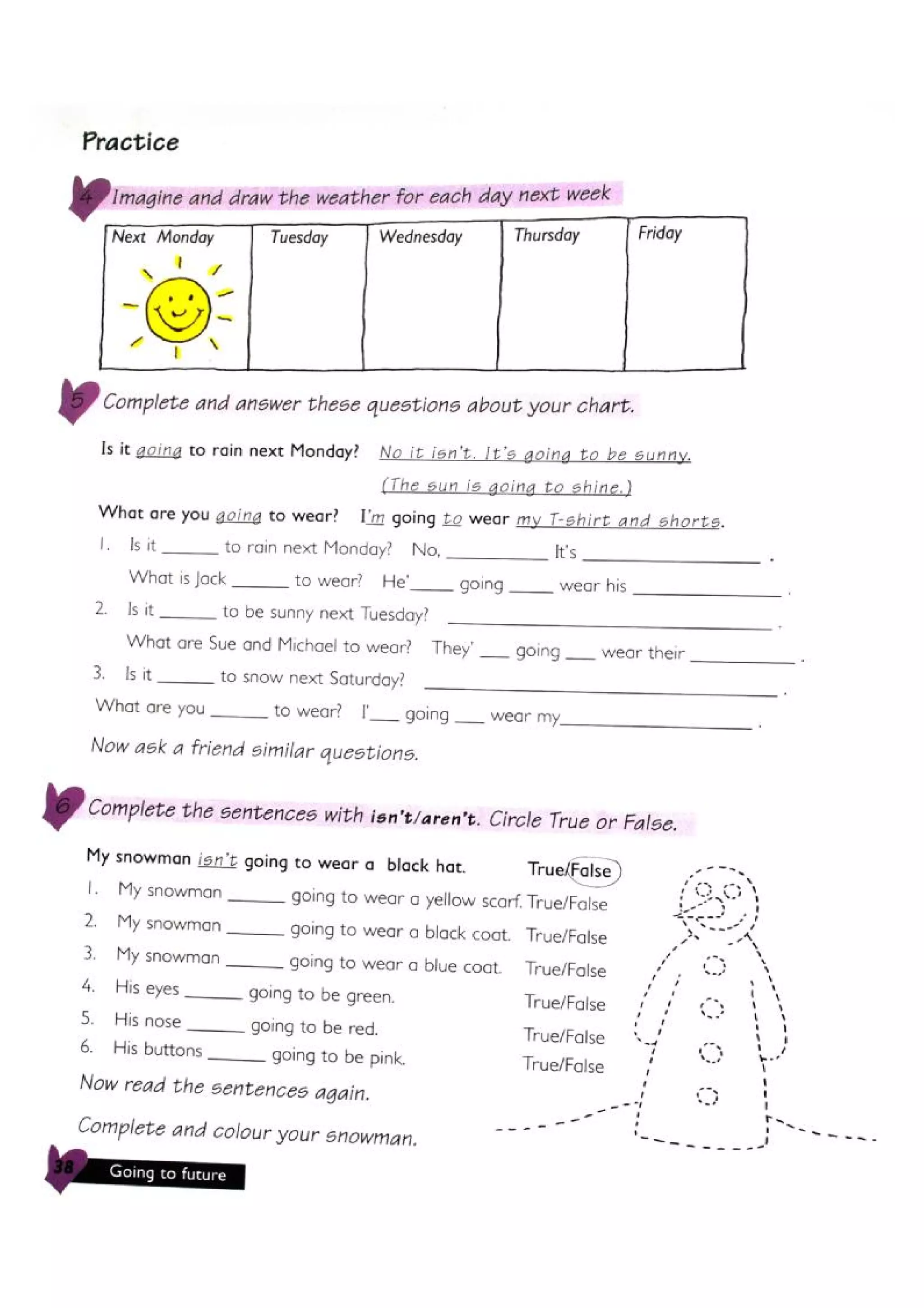 Picture grammar for children 3 | PDF