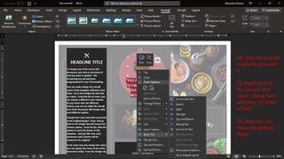 Picture manipulation in MS Word | PPT