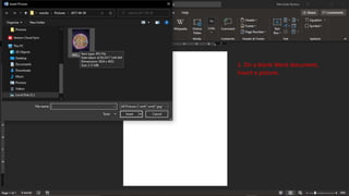 Picture manipulation in MS Word | PPT