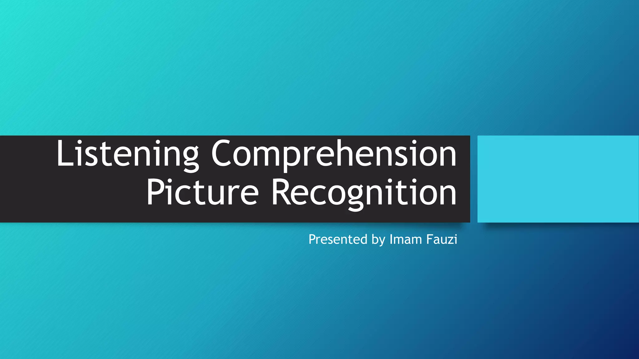 Picture recognition toeic | PPT