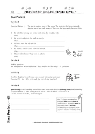 Pictures of English Tenses 3 | PDF