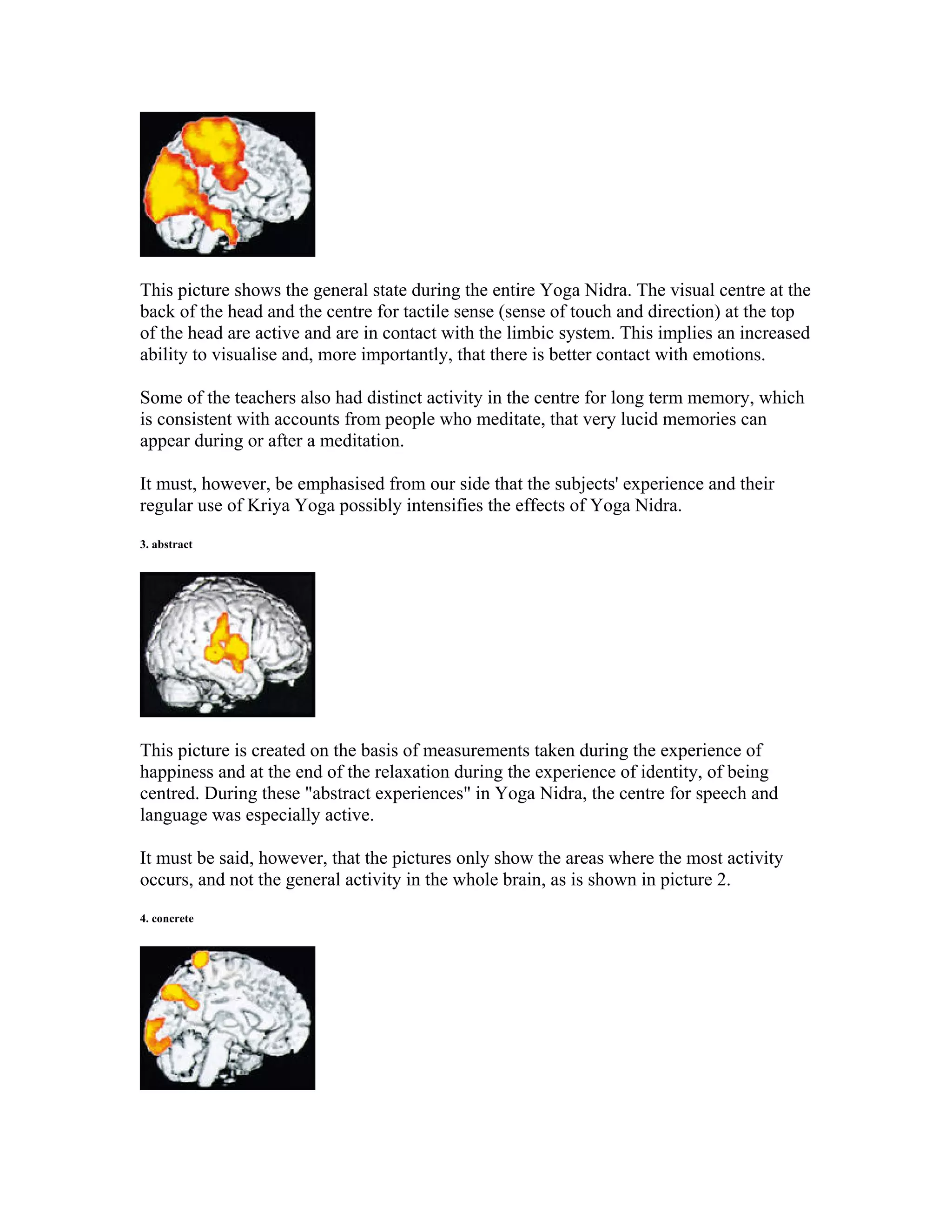 Pictures of the brain's activity during Yoga Nidra | PDF