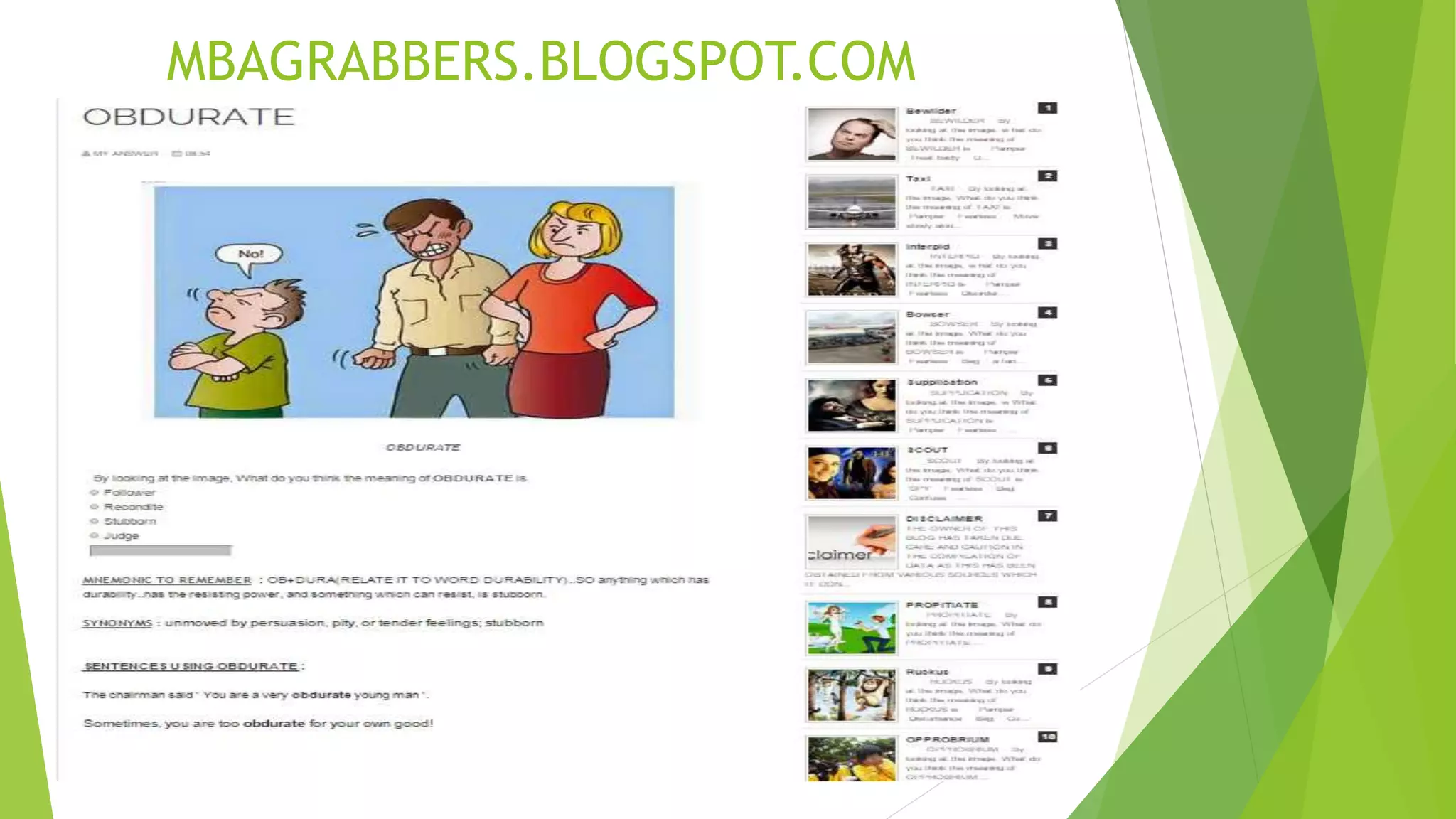 Learn English Vocabulary through mnemonics and pictures | PPT