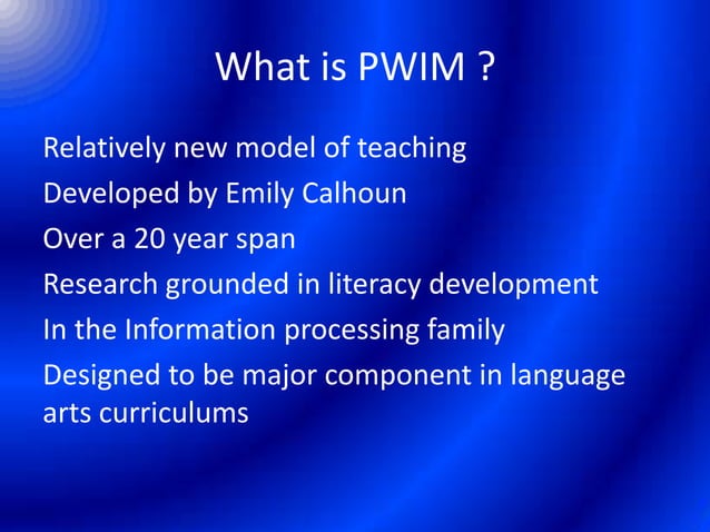 Picture word induction model k reed | PPT